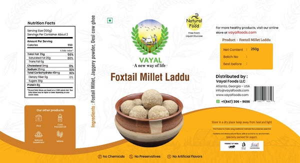Foxtail Millet - Laddu with 100% Natural Jaggery – Chettinad Batter Point